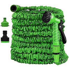 NIKAVI 25FT-100FT Telescopic Hose Water Gun Set, Multi-Function Water ...